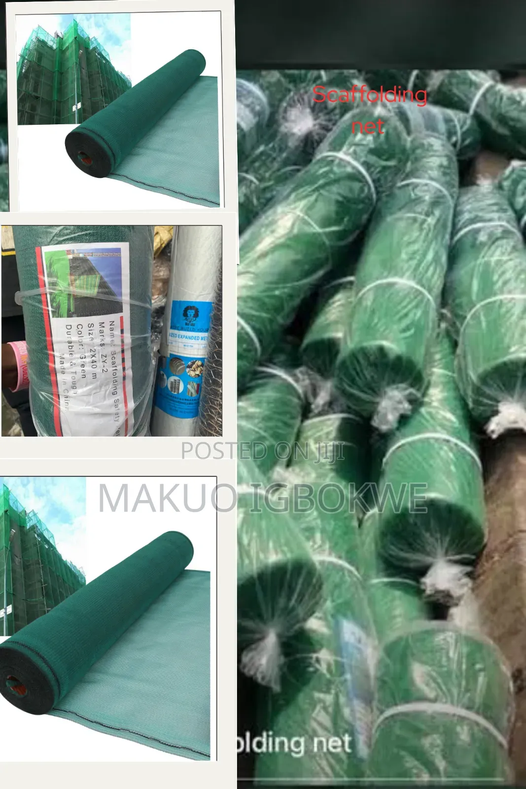 Scaffolding Safety Net [Width - 2metres Length - 40metres] in Ikeja ...