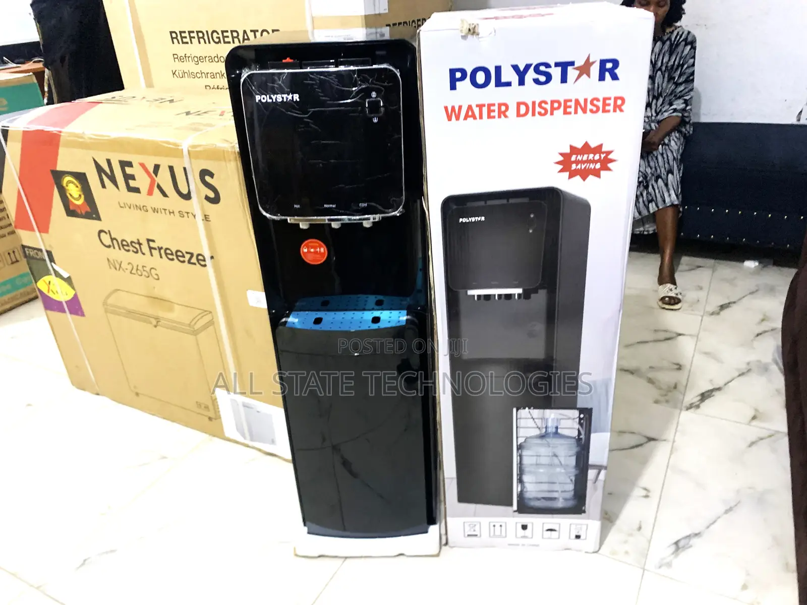 Polystar Hot/Cold/Regular Water Dispenser Black for sale - All State ...