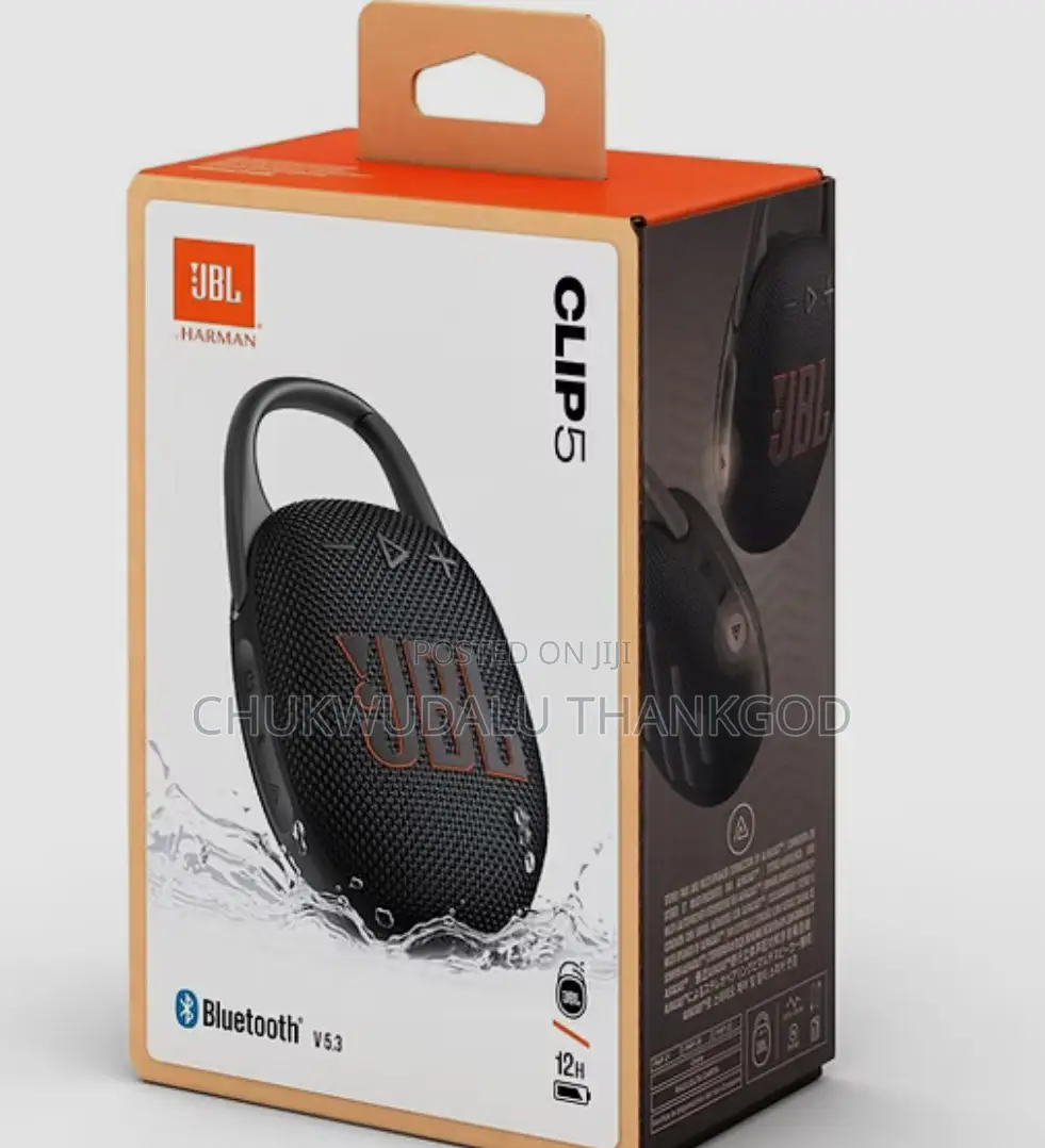 JBL Clip5 Small Size Powerful Waterproof Wireless Bluetooth Speaker in ...