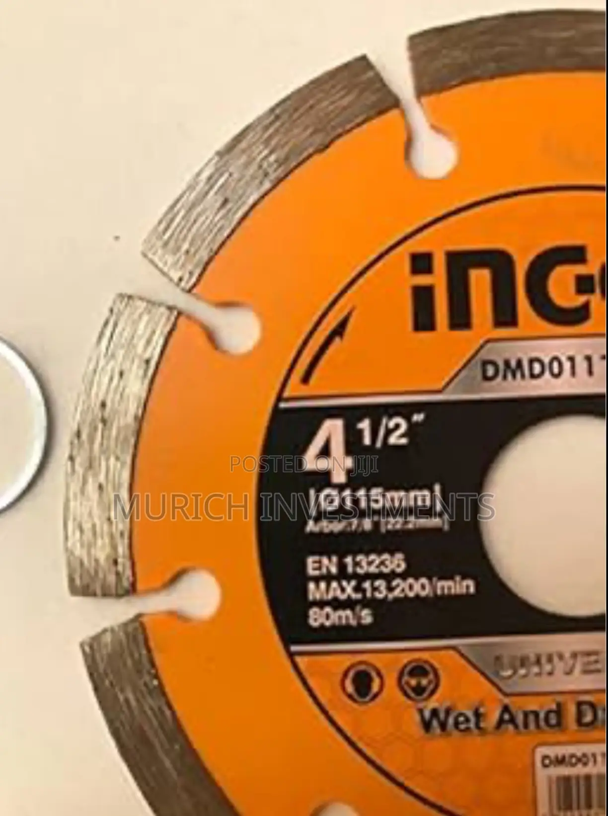 115mm (4-1/2”) Ingco Dry Diamond Disc – Stone Concrete Cutting for sale ...