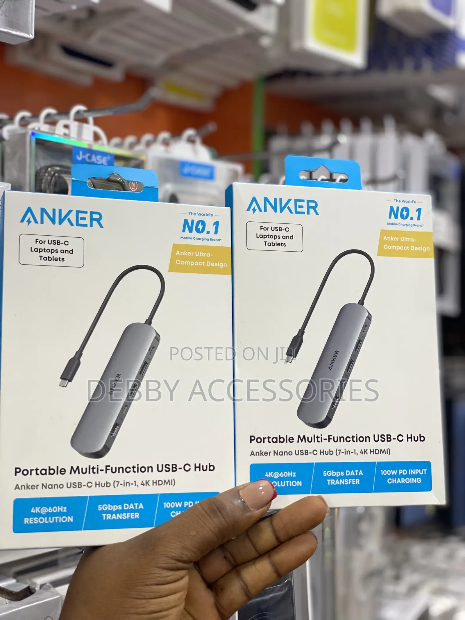 Portable Multi-Function Usb-C Hub Anker Nano Usb-C Hub (7-in-1, Hdmi ...