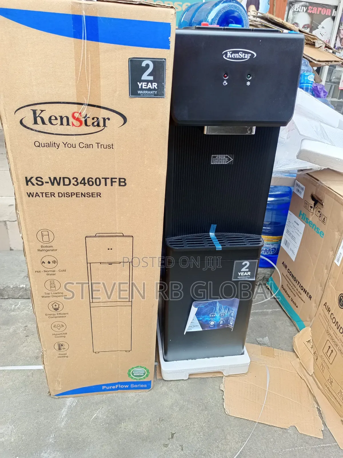 Kenstar 3 in 1 Tap Water Dispenser With Refrigerator | Ks-Wd3460tfb in ...