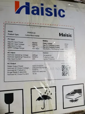 Haisic Solar Inverter 4.2kva 24v Hybrid With Warranty for sale ...