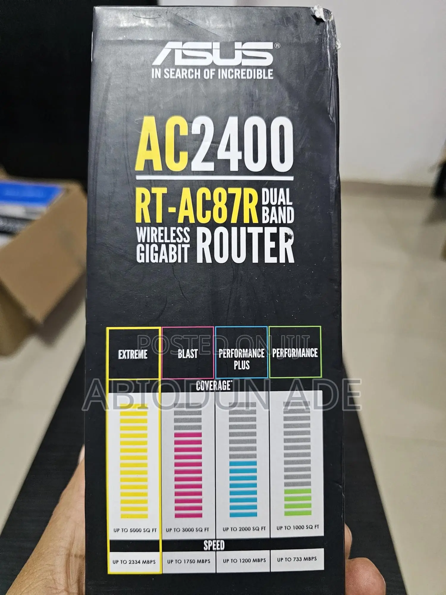 Asus Rt‐Ac87r Ac2400 Dual-Band Wifi Router for sale - Abiodun Ade Price ...