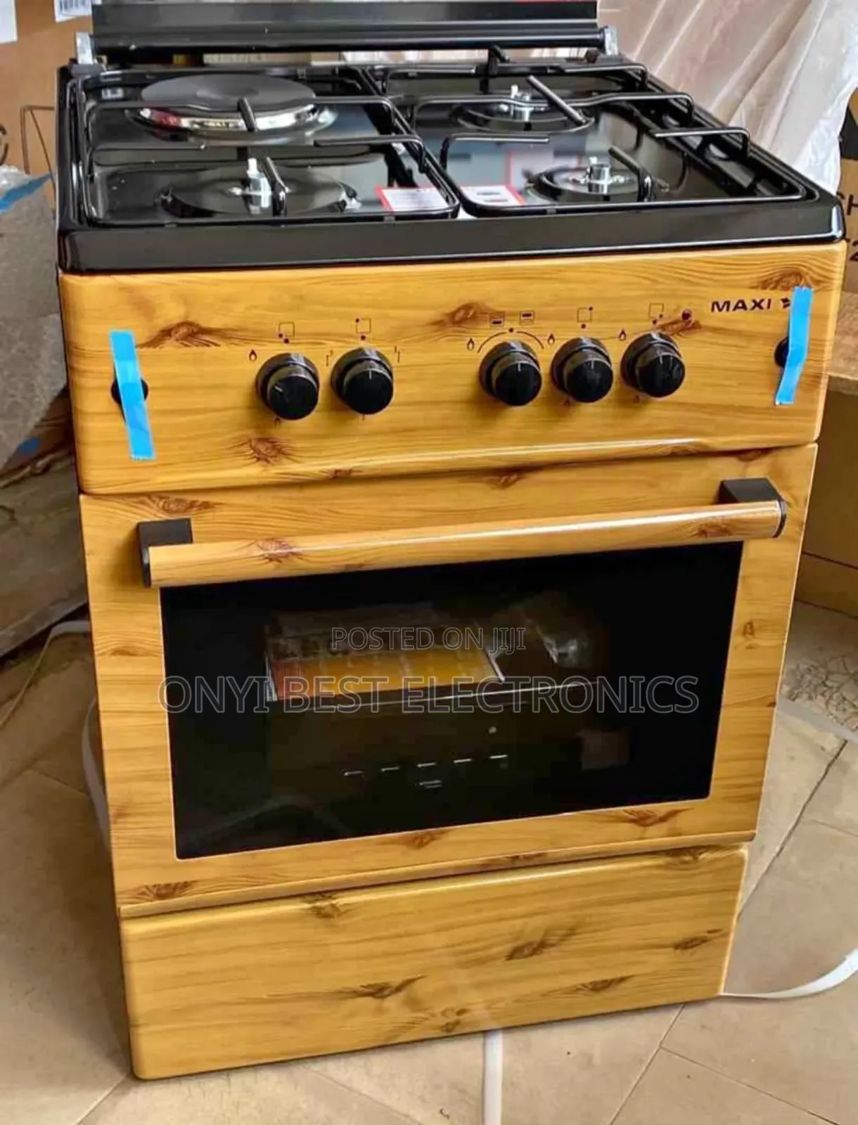 Maxi 4 Burner Gas Cooker 60 by 60 (3 Gas+1 Electric) Igl Wood in Nyanya ...