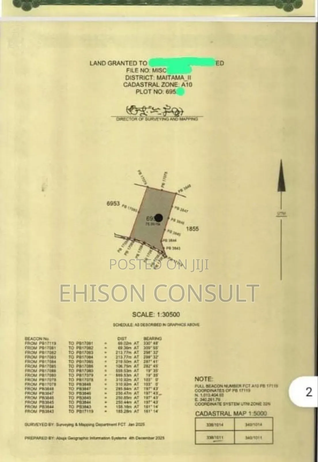 50 Hacters Maitama 2 Land for sale - Ehison Consult Price: ₦ ...