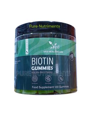 Ved Biotin Gummies 120 Gums– Hair Growth, Strong Nails Healthy Skin for ...