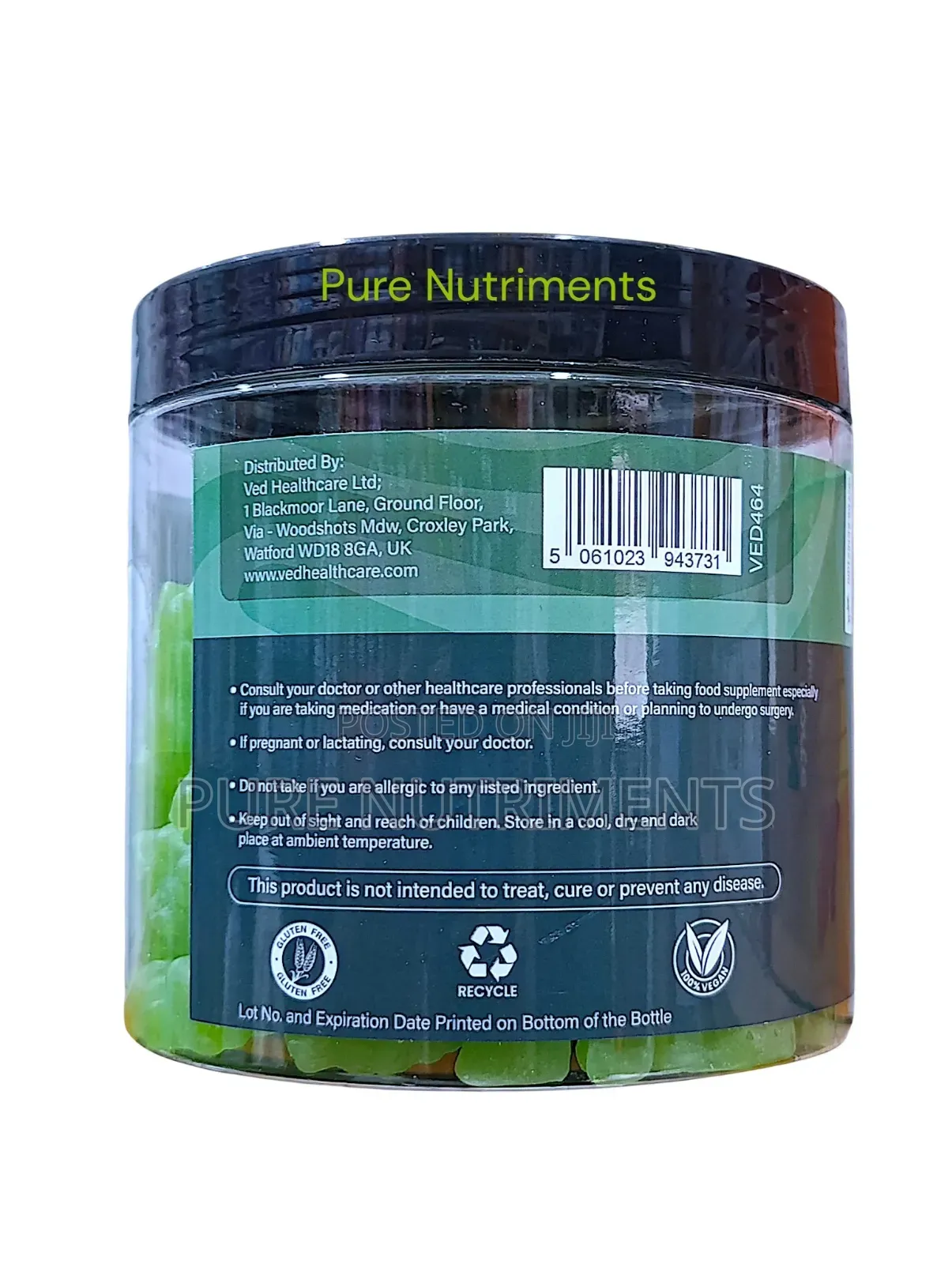 Ved Biotin Gummies 120 Gums– Hair Growth, Strong Nails Healthy Skin for ...