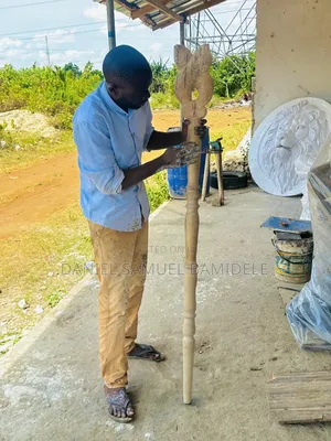 Wood Carving of a Cheif or King Staff (Commission) for sale - Daniel ...