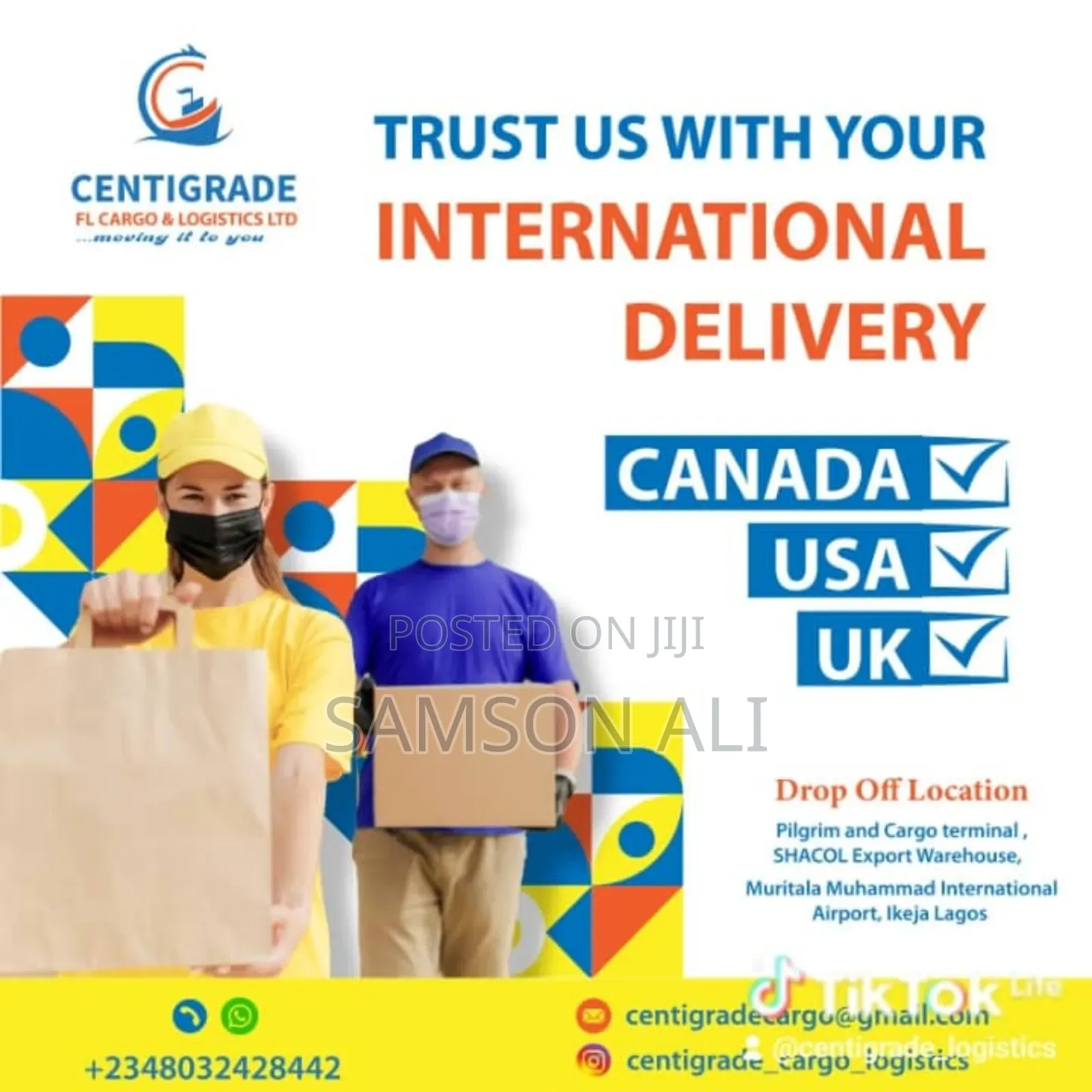 Air Cargo From Nigeria To Uk, Canada, Usa for sale - Samson Ali Price ...