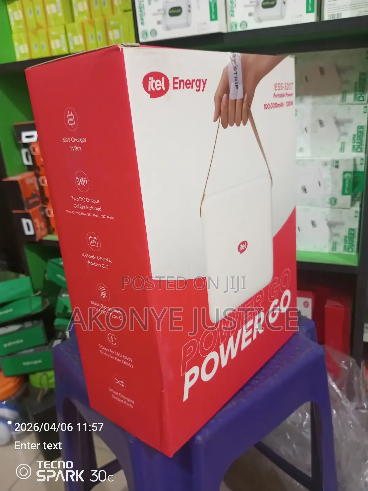 Itel Power Go (100,000mah Power Bank) for sale - Akonye Justice Price ...