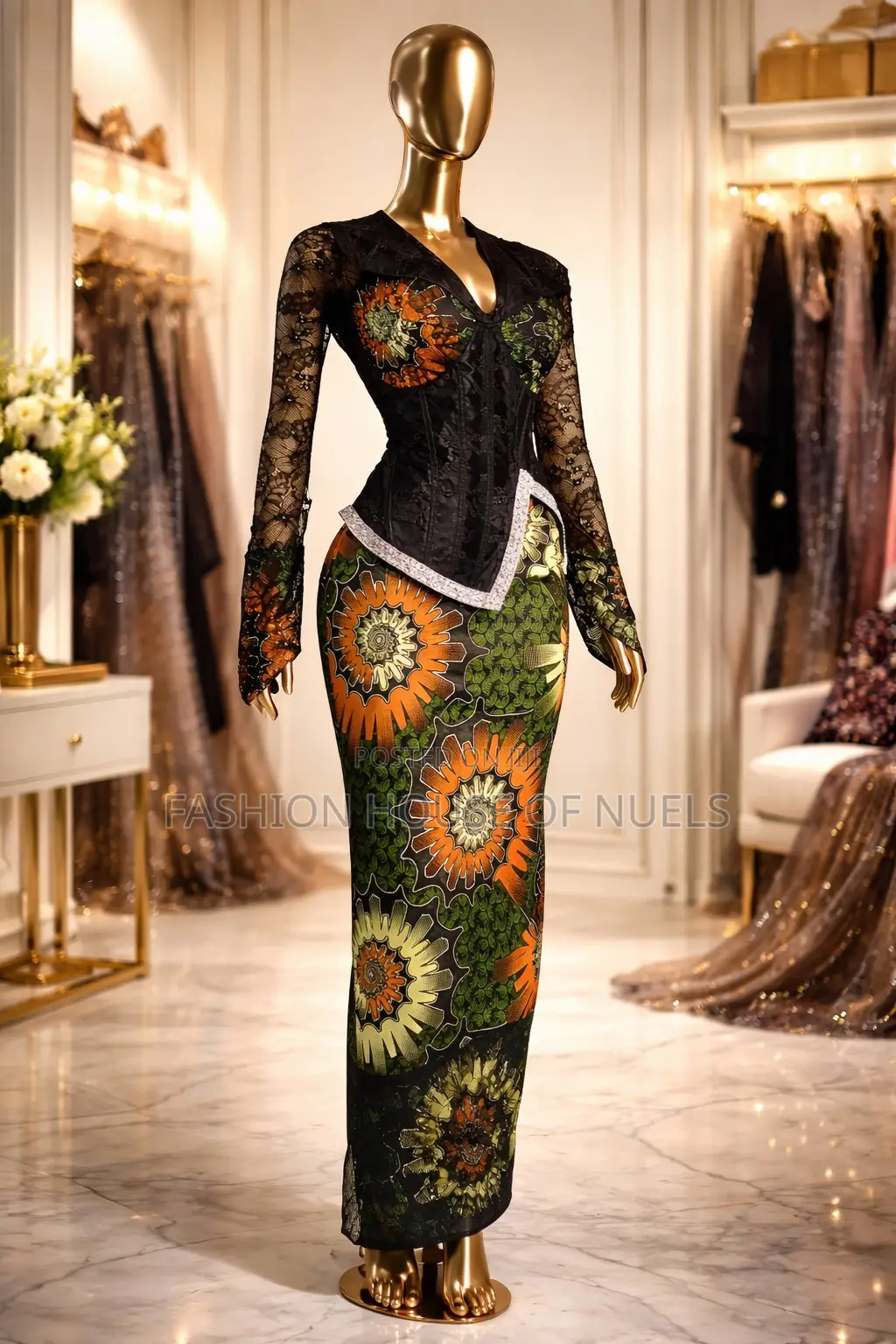 Elegant Native Gown , Flattering Fit for All Sizes Shapes for sale ...