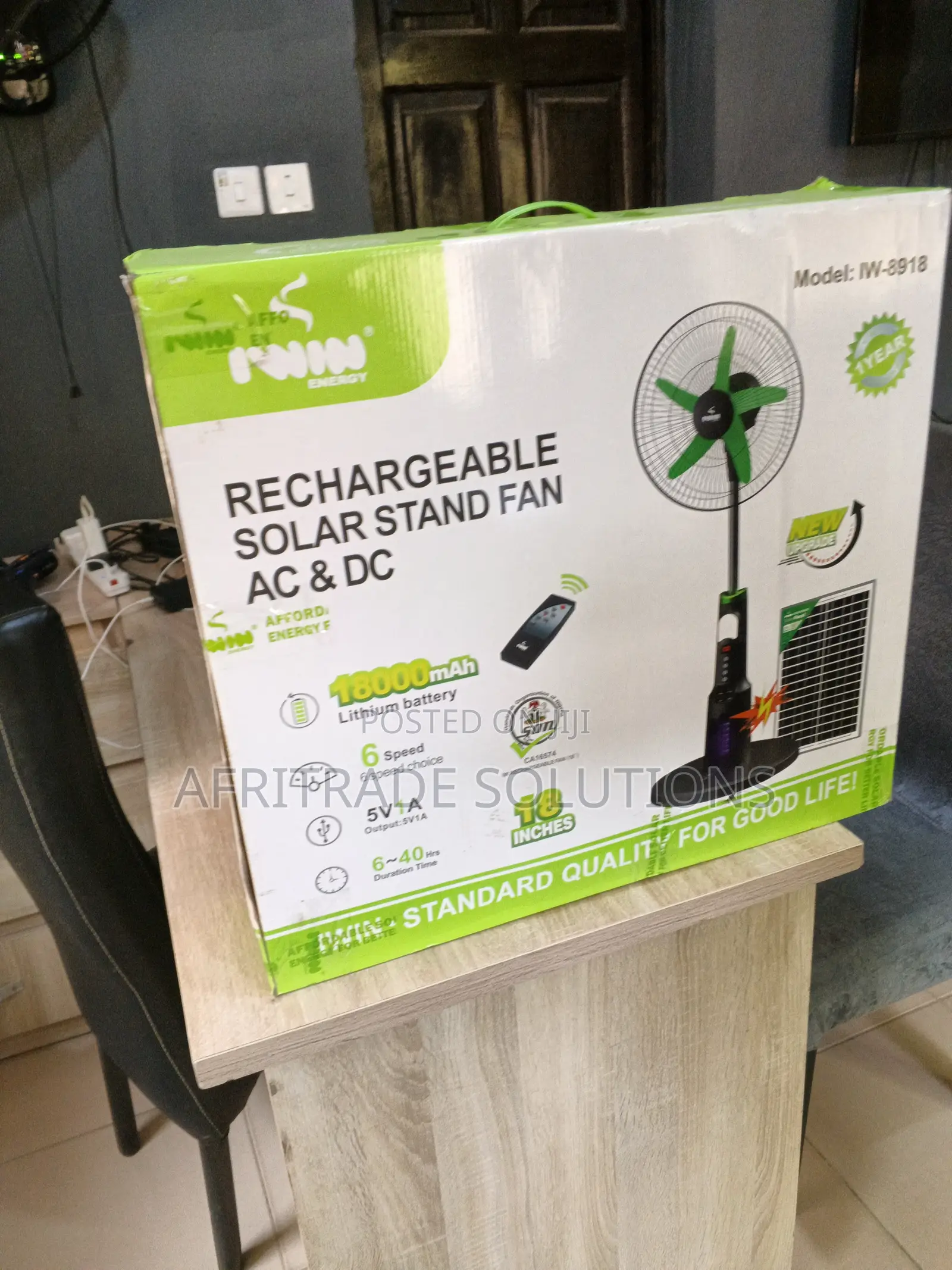 Iwin Standing Fan 18 Inch – Rechargeable Durable for sale - AfriTrade ...