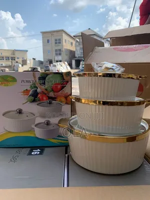 Luxury 3-Piece Porcelain Soup Pot Set – Elegant Gold Trim for sale ...