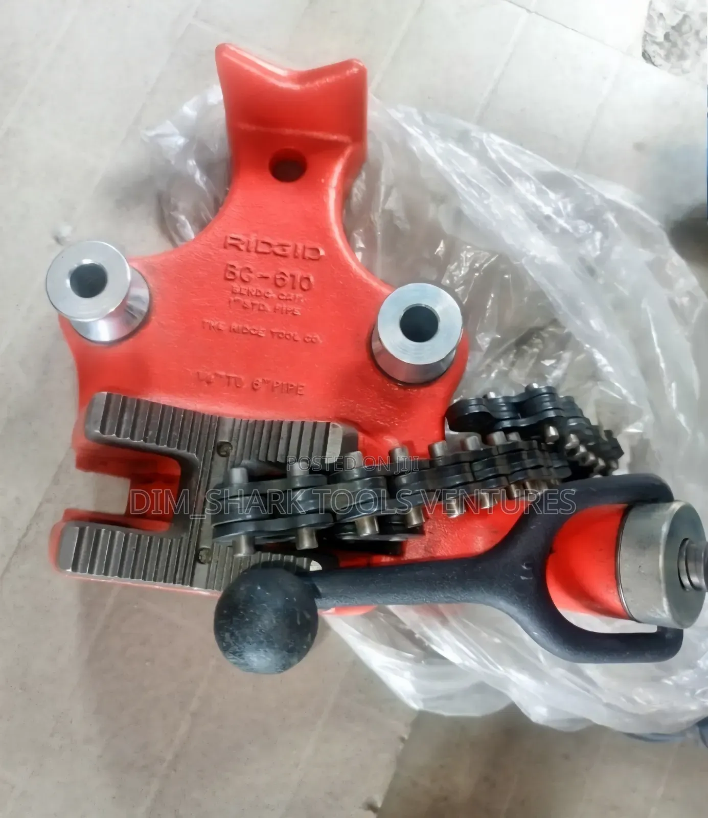 3/4-6"Inch Ridgid Model Bc610 Top Screw Bench Chain Vise for sale - Dim ...