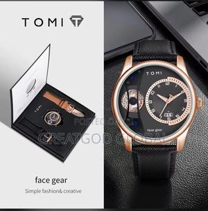Tomi Face Gear Luxury Wristwatch With 2 Leather Straps Gift Box for ...