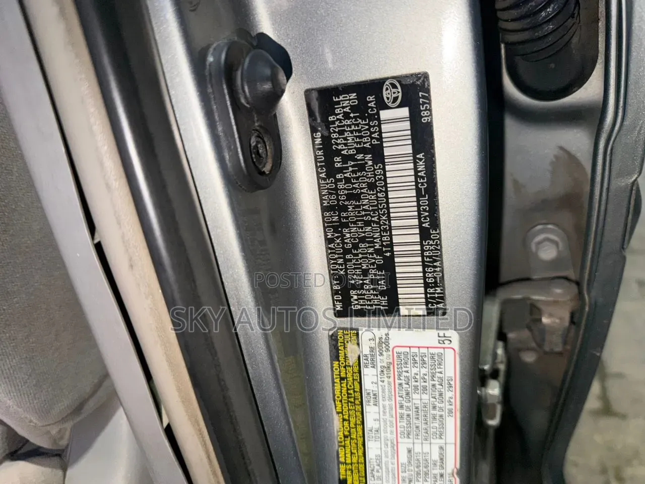 Toyota Camry LE 4dr Sedan (2.4L 4cyl 5A) 2006 Gray for sale - SKY AUTOS ...