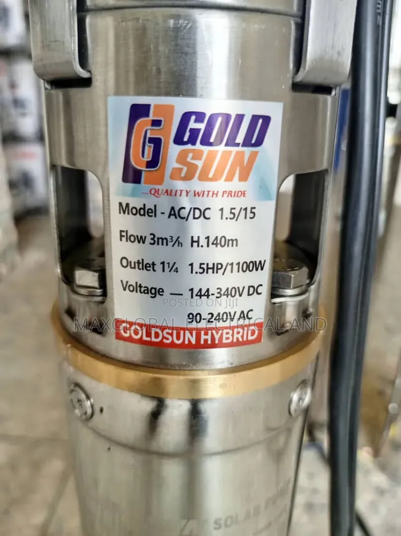Gold Sun 1.5hp Hybrid Water Pump for sale - MAXGLOBAL ELECTRICAL AND ...