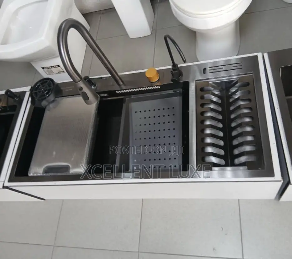 Automated Kitchen Sink With Plate Rack and Basket for sale - Xcellent ...