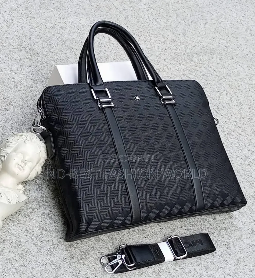 Pure Black Leather Bag for sale - ND-BEST FASHION WORLD Price: ₦ 45,000 ...
