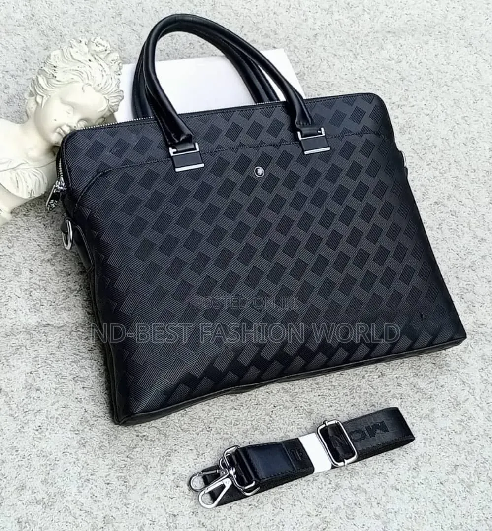 Pure Black Leather Bag for sale - ND-BEST FASHION WORLD Price: ₦ 45,000 ...