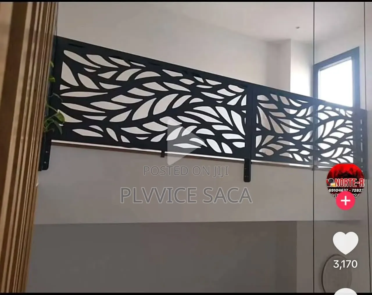 Lessacut Handrail Leave Design for sale - PLVVICE SACA Price: ₦ 95,000 ...