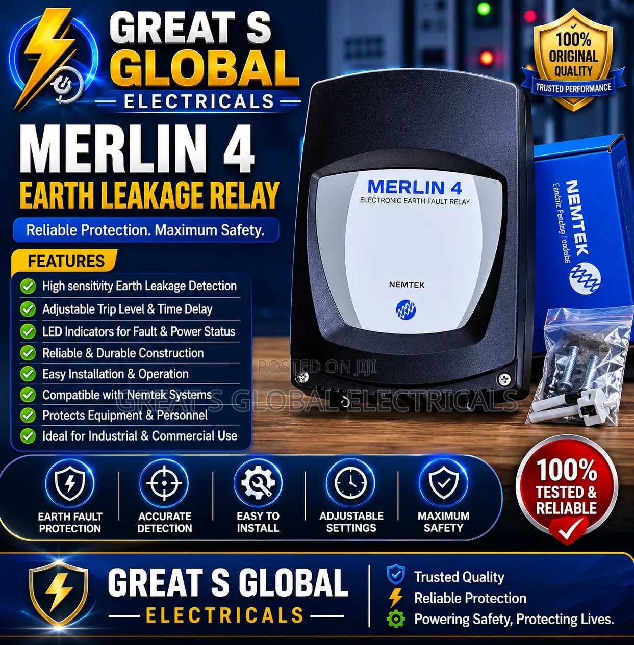Merlin 4 Electric Fence Energizer for sale - Great S Global Electricals ...