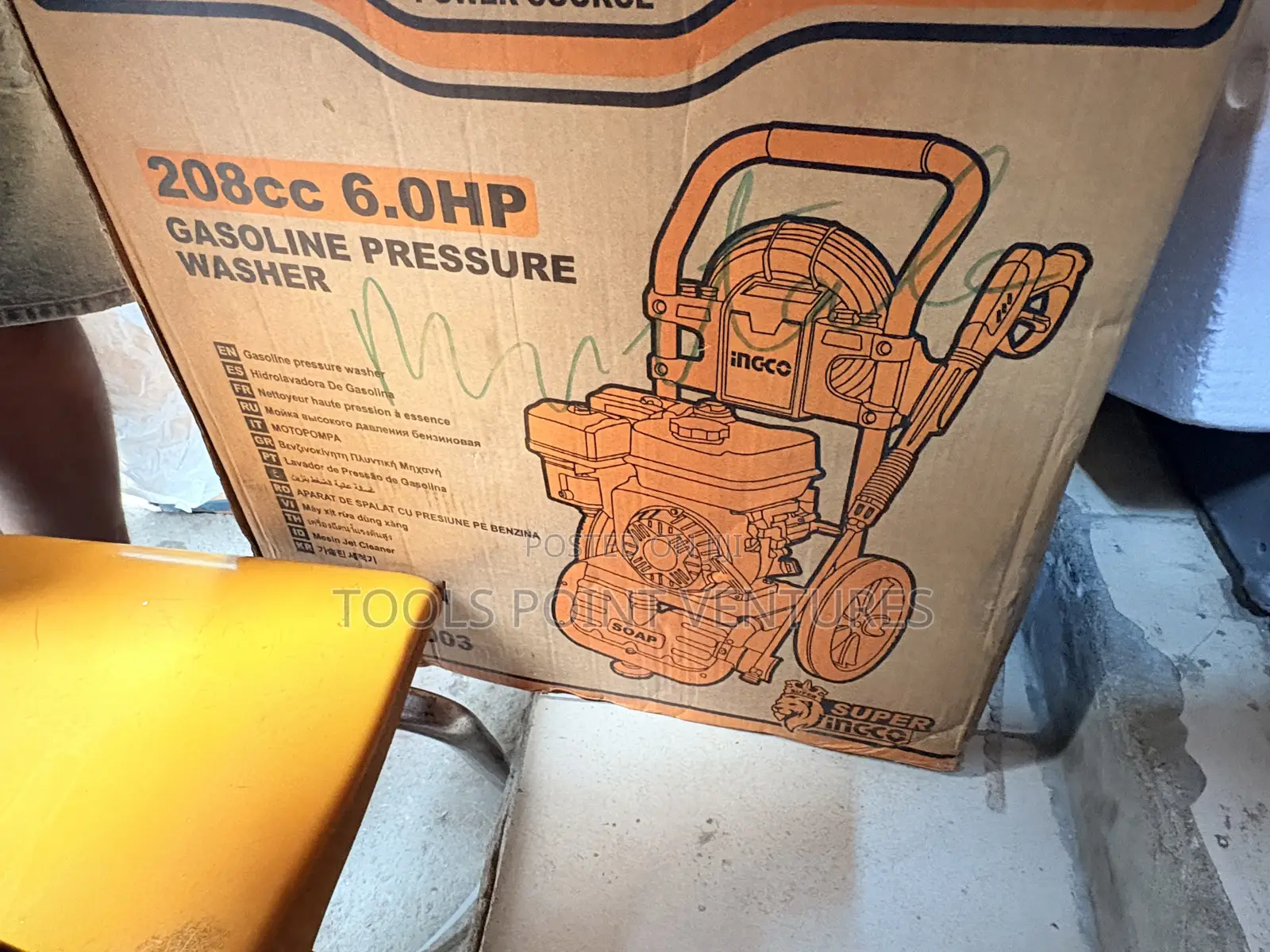 Ingco 208cc 6.0hp Gasoline Pressure Washer - Tools Point Ventures Price ...