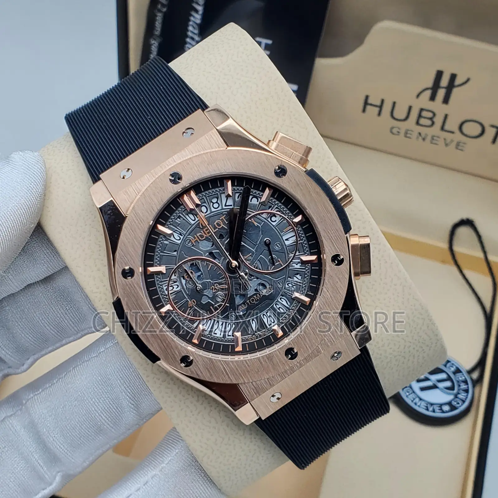 Hublot Quality Luxury Men Chronograph Rubber Strap Wristwatch - Chizzy ...