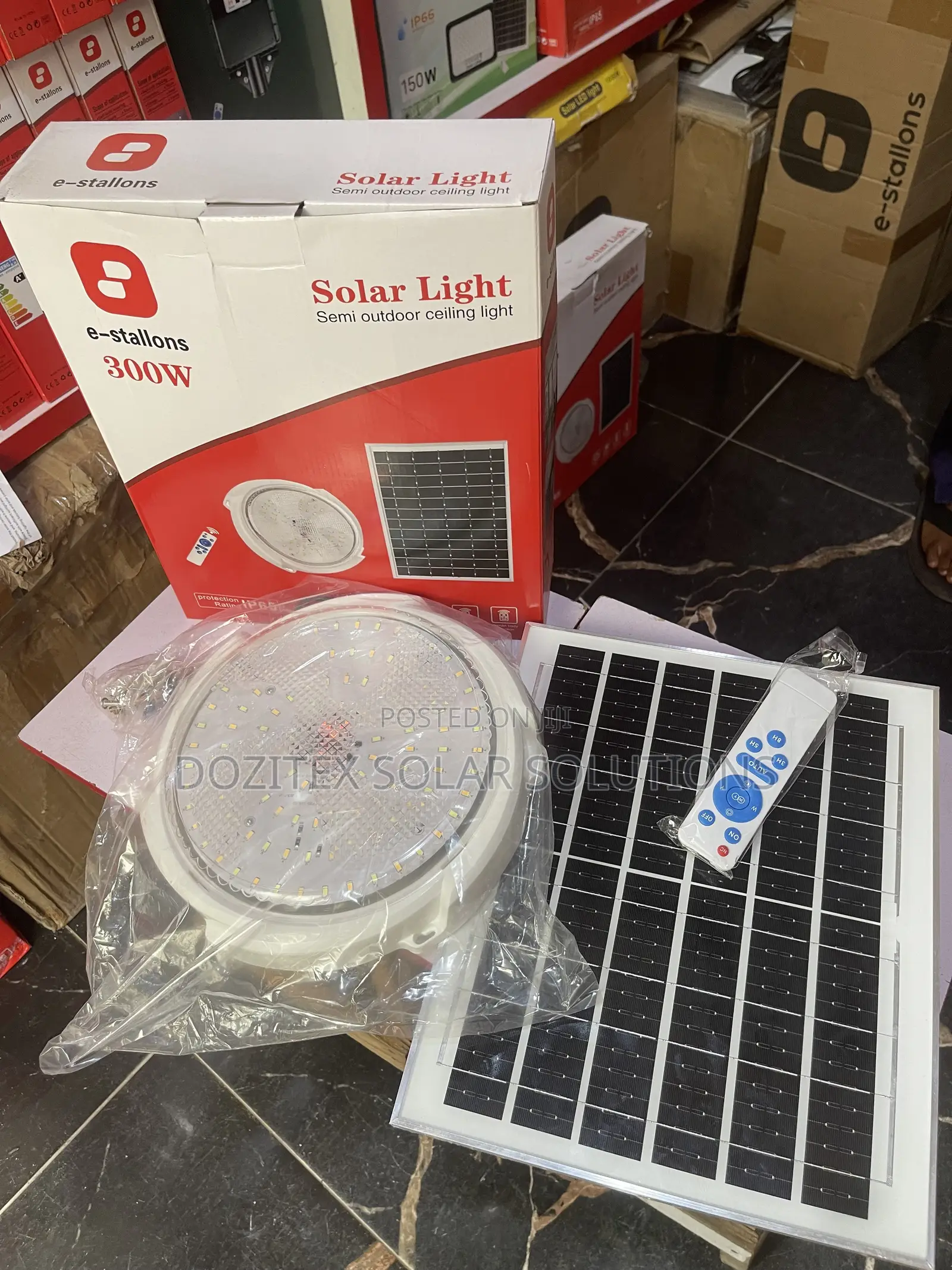 300w Solar Semi Outdoor Ceiling Light - DOZITEX SOLAR SOLUTIONS Price ...