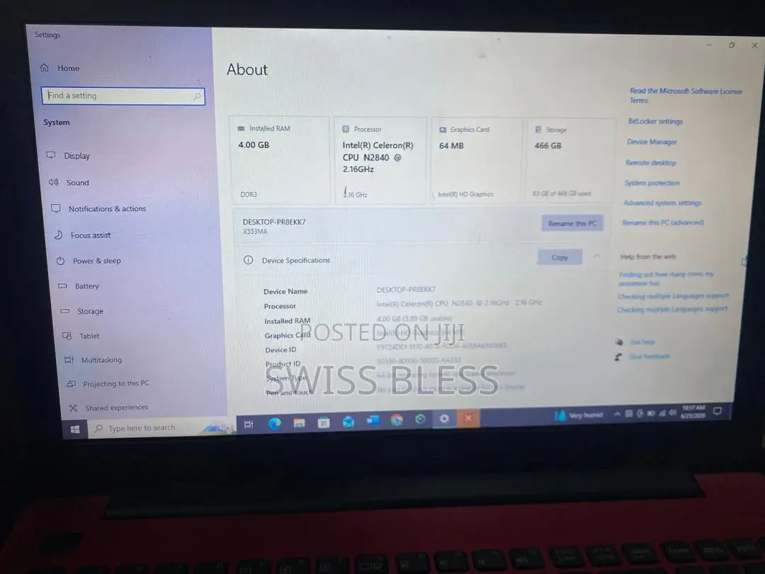 Laptop Asus X553MA 4GB Intel Celeron HDD 500GB - Price: ₦ 90,000 on ...