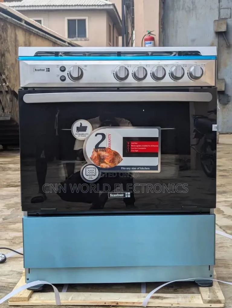 New Scanfrost 5 Burners Gas Cooker Automatic With Oven Warranty 1year ...