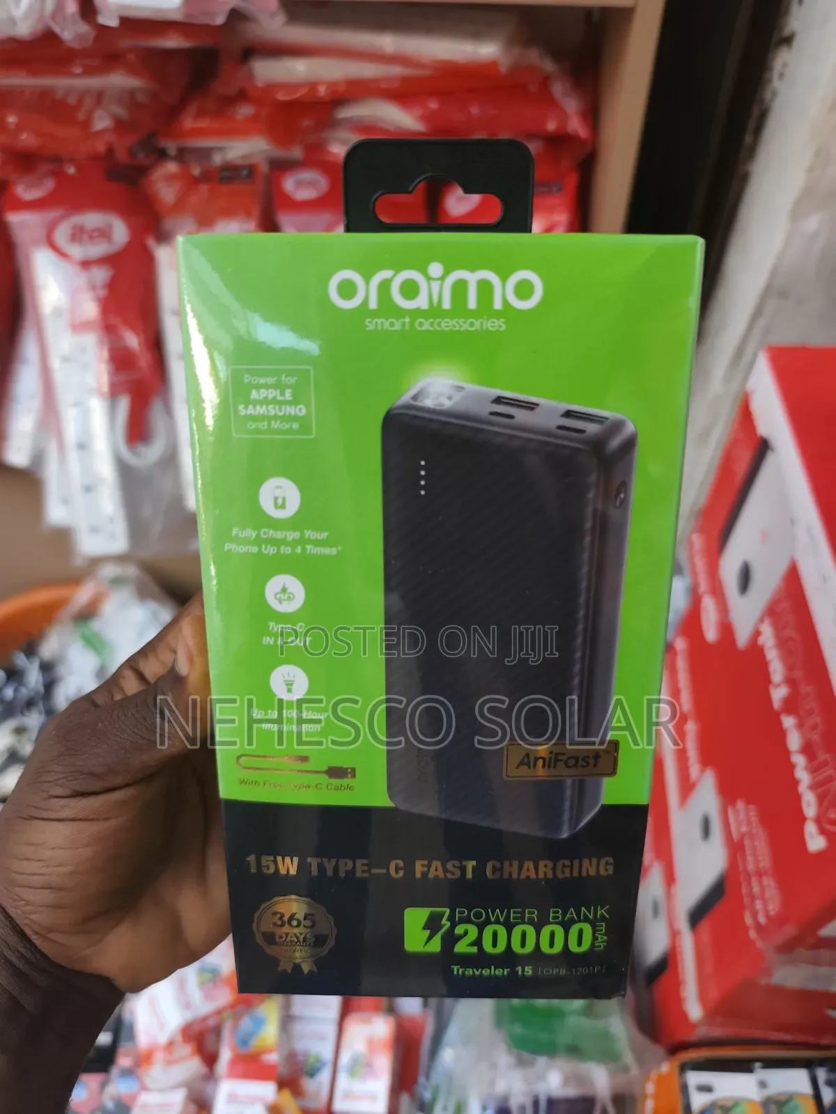 Portable Oraimo 20,000mah Power Bank - NEHESCO SOLAR Price: ₦ 17,500 on ...
