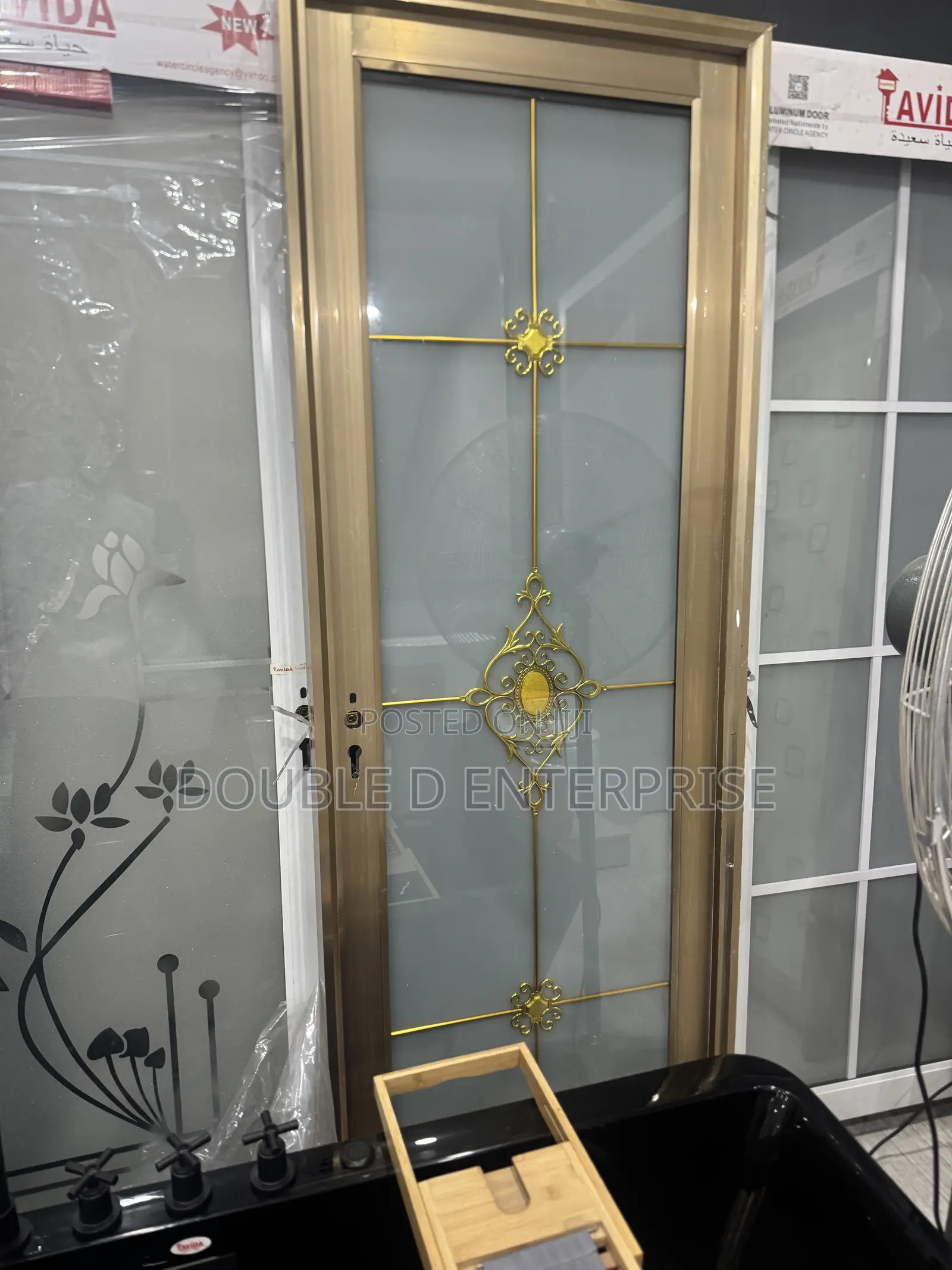 New Gold Glass Door - DOUBLE D ENTERPRISE Price: ₦ 120,000 on Jiji.ng ...