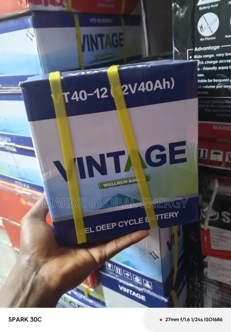 Brand New 12v 40ah Vintage Gel Deep Cycle Battery - MAKOZ GLOBAL ENERGY ...