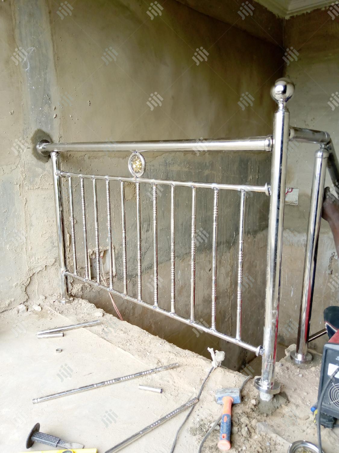 Stainless Handrails With Glass Balustred in Ado-Odo/Ota - Building Materials & Supplies, Gabriel ...