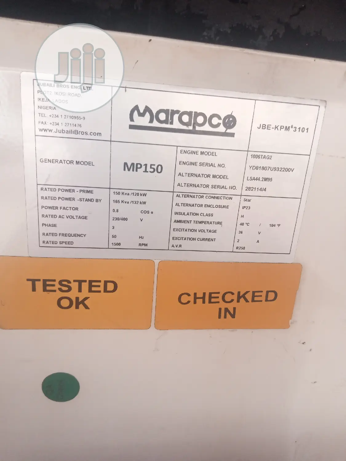 150 Kva Marapco Perkins Generator in Ikeja - Electrical Equipment ...
