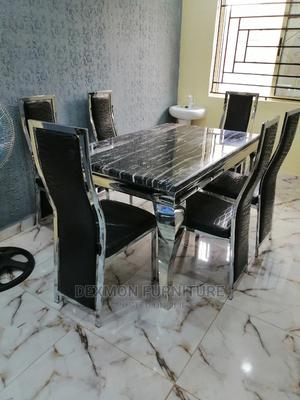 Modern 6 Seater Marble Top Dining Table Set. in Ibadan - Furniture ...