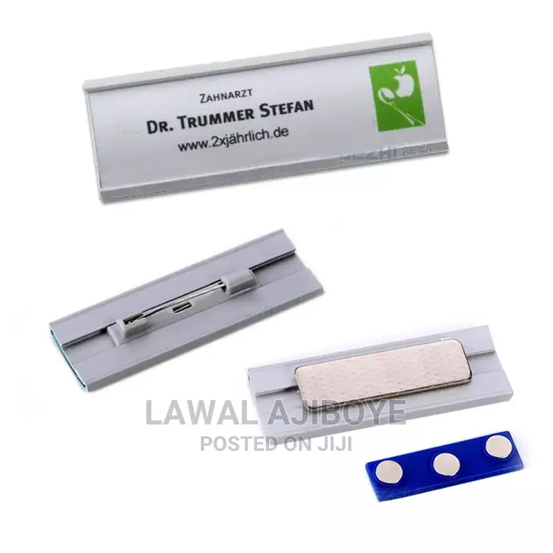 Arc Shape Pin/Magnetic Style Office Name Holder Tag,10pc in Lagos ...