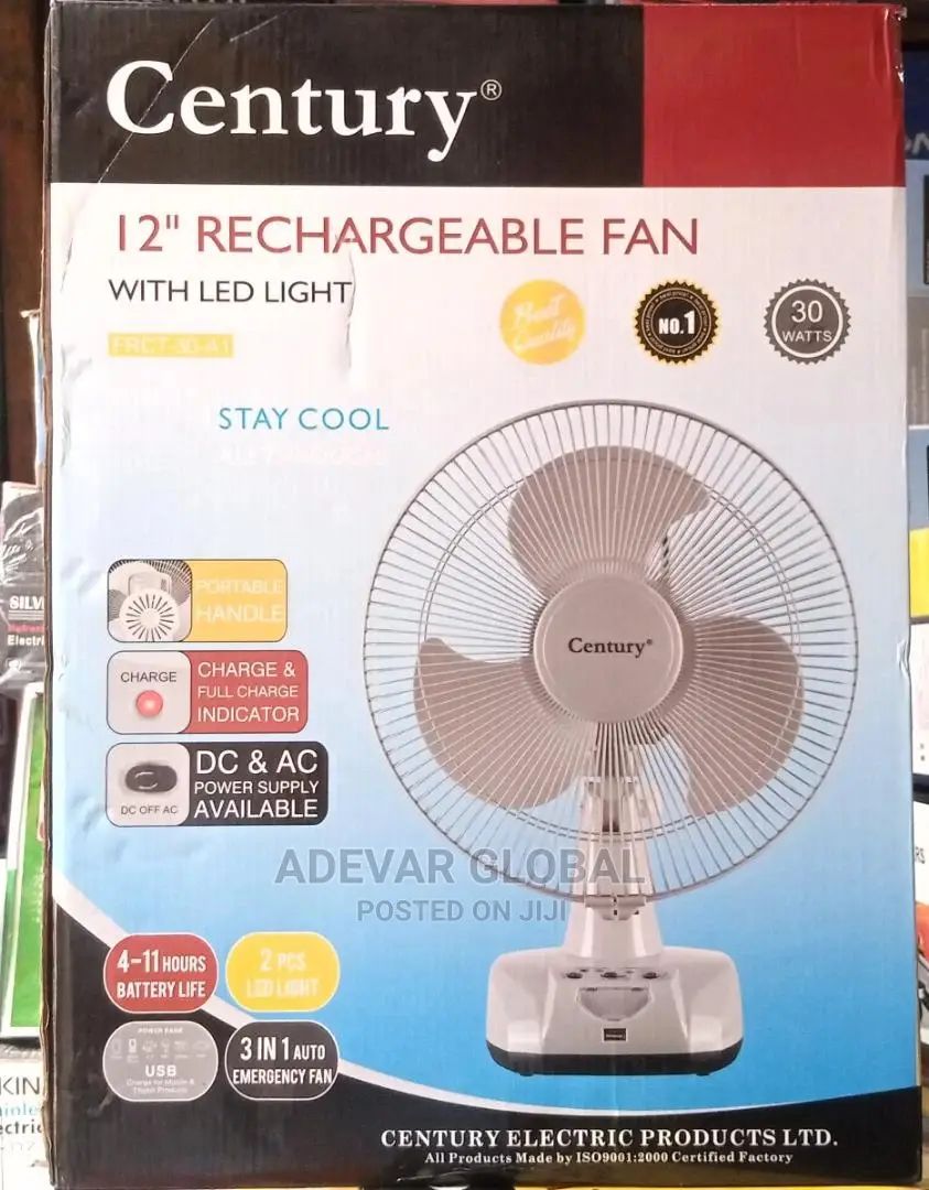 Century 12 Inches Century Rechargeable Table Fan, in Surulere - Home ...