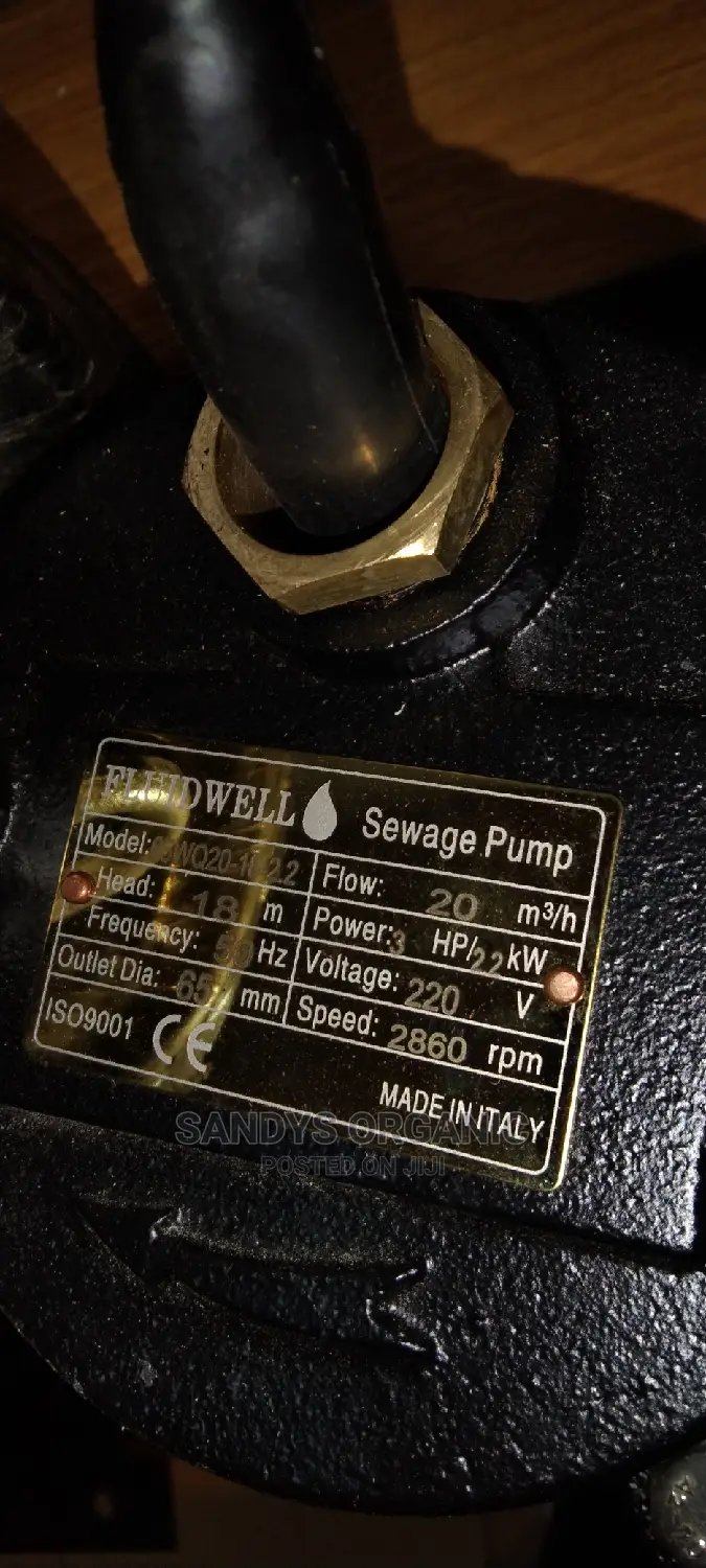 Fluidwell Complete Cast Sewage Pump 2.2 Kw/Hp for sale - Awesome ...
