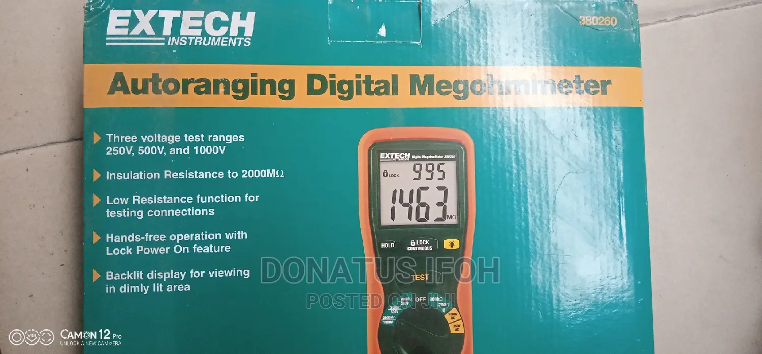 Extech Instrument 380260 Autoranging Digital Megohmmeter in Ojo ...
