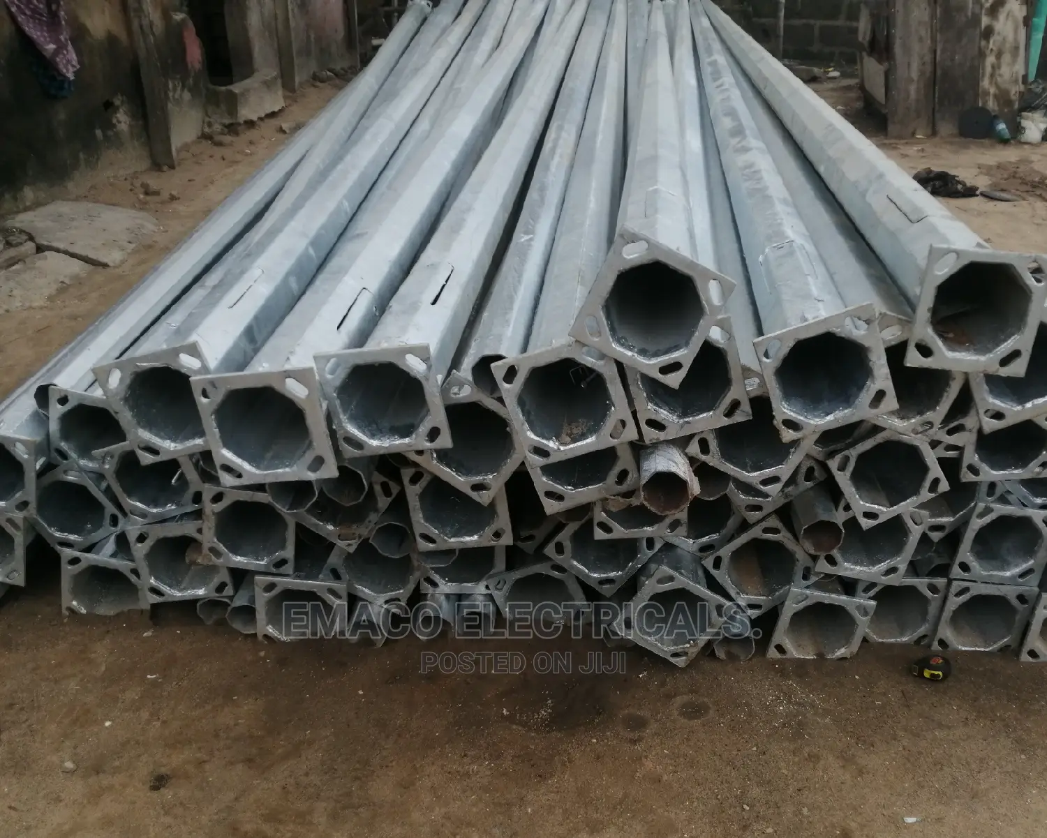 6 Meters Hexagonal Galvanized Street Light Pole. for sale - Emaco ...