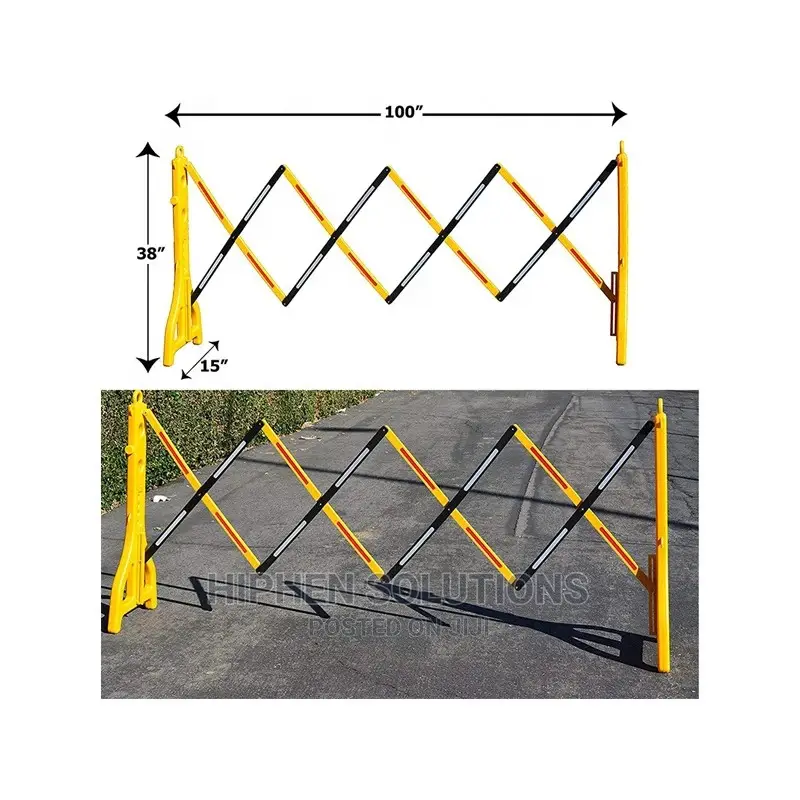 Plastic Extensible Barrier Expandable Road Safety Barricade in Port ...