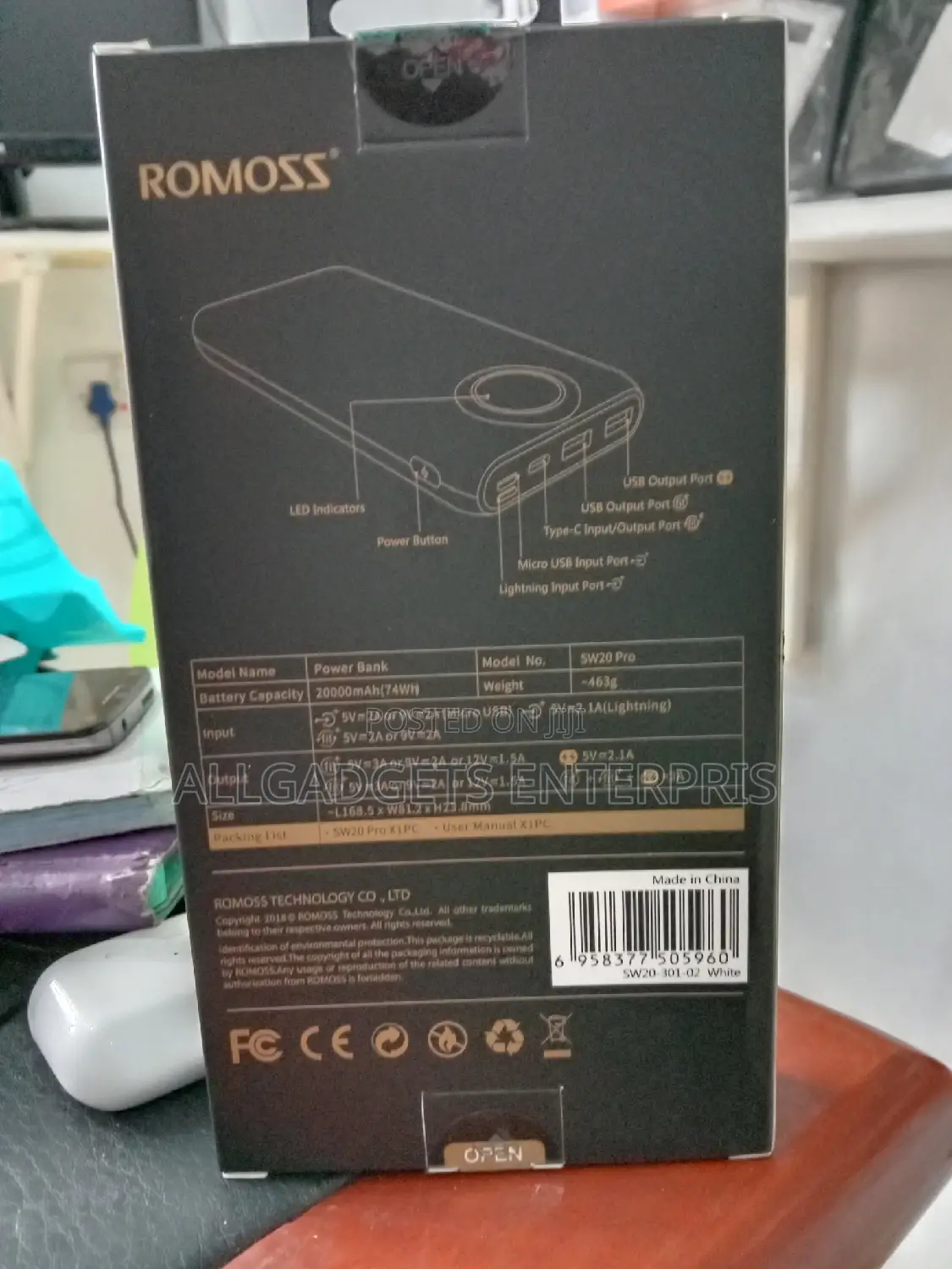 Romoss Sw20 PRO 20000mah don siyarwa - ALLGADGETS ENTERPRIS Farashi: ₦ ...