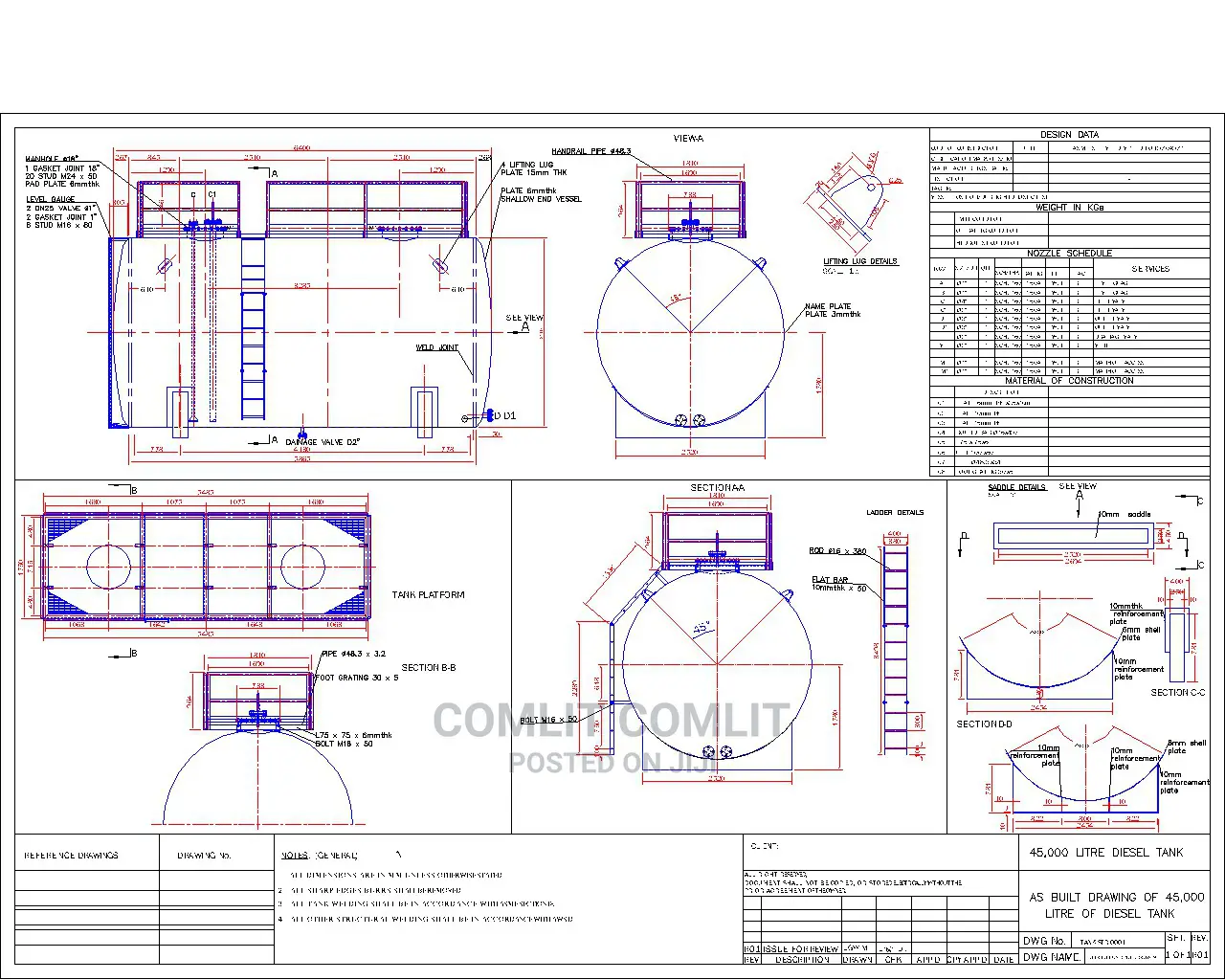 Design/Drawing, Fabrication And Installation Of Storage Tank in Port ...