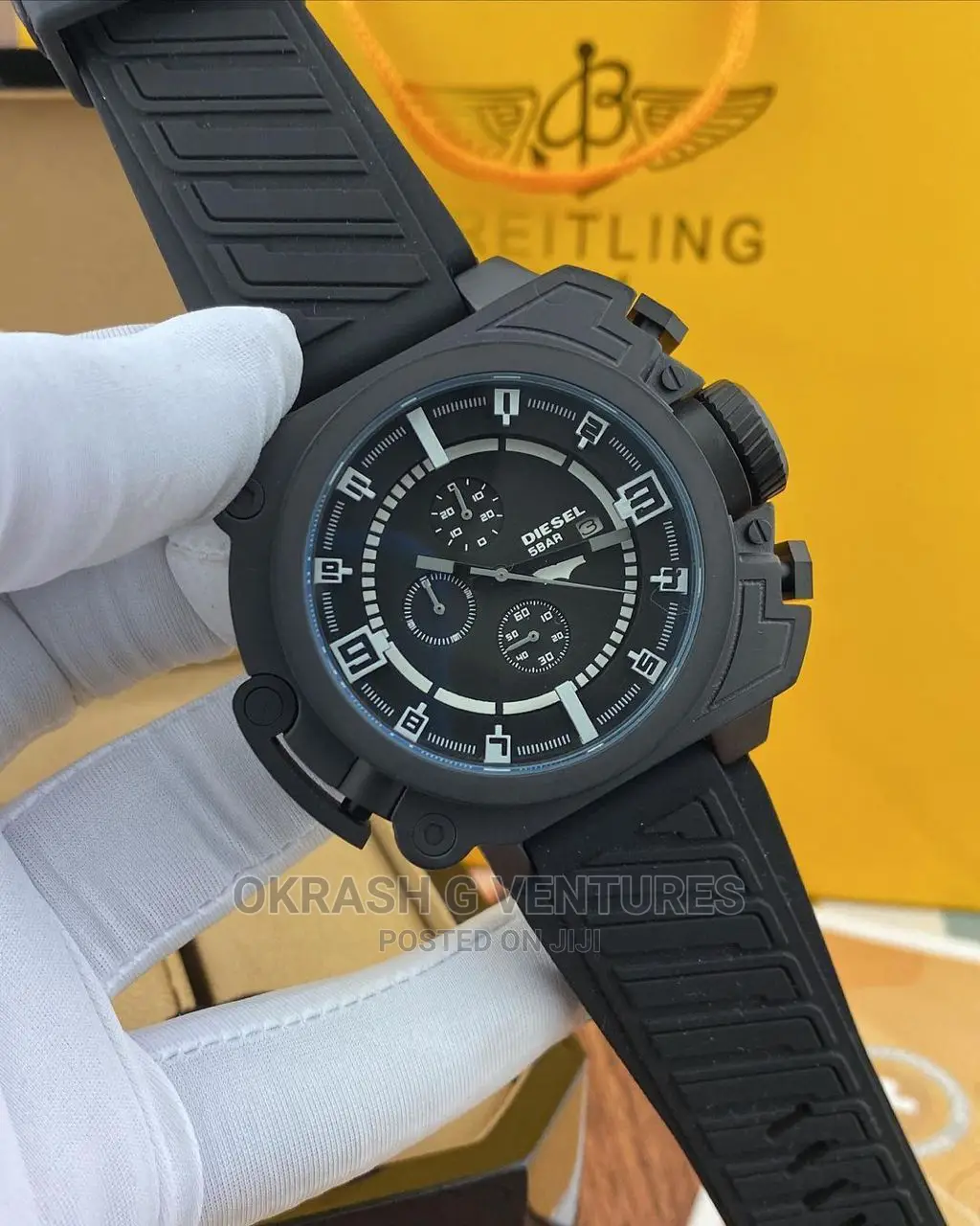 Diesel Chronograph Black Rubber Strap Watch in Lagos Island (Eko ...