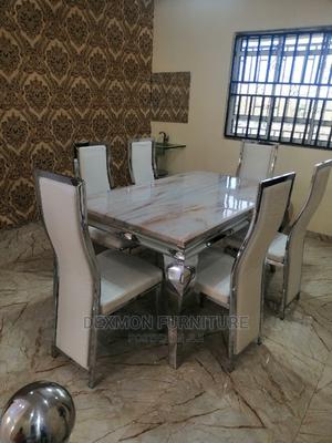 Modern 6 Seater Marble Top Dining Table Set. in Ibadan - Furniture ...