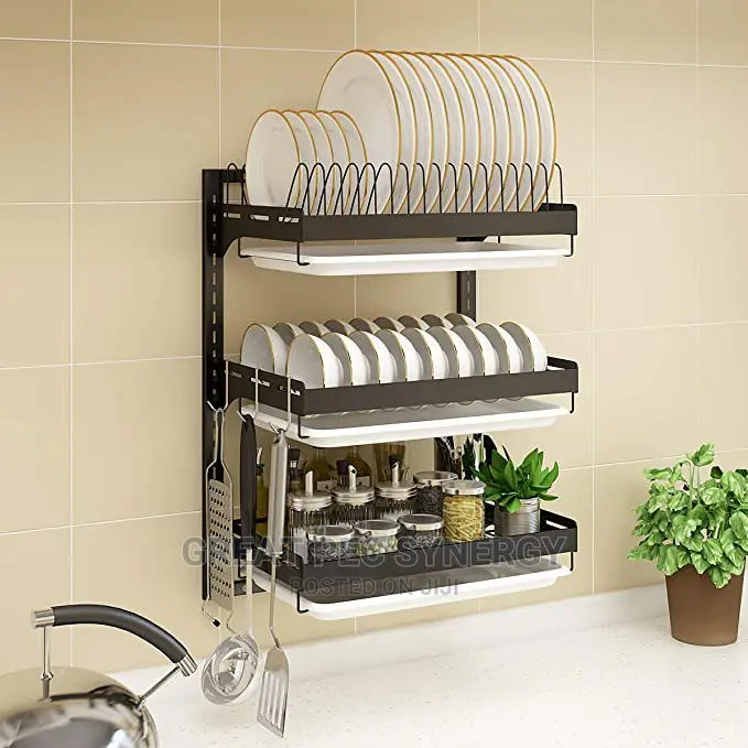 3 Layers Wall Mounted Dish Rack And Drainer in Garki 2 - Kitchenware ...
