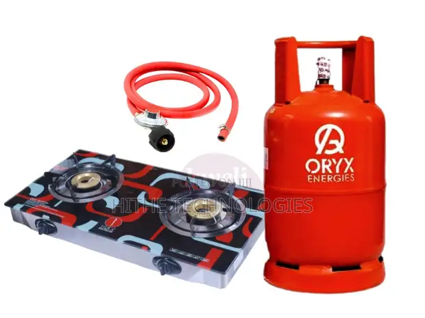 Gas Cooker Cylinder 2 Burner Stainless Steel Gas Stove With Fittings